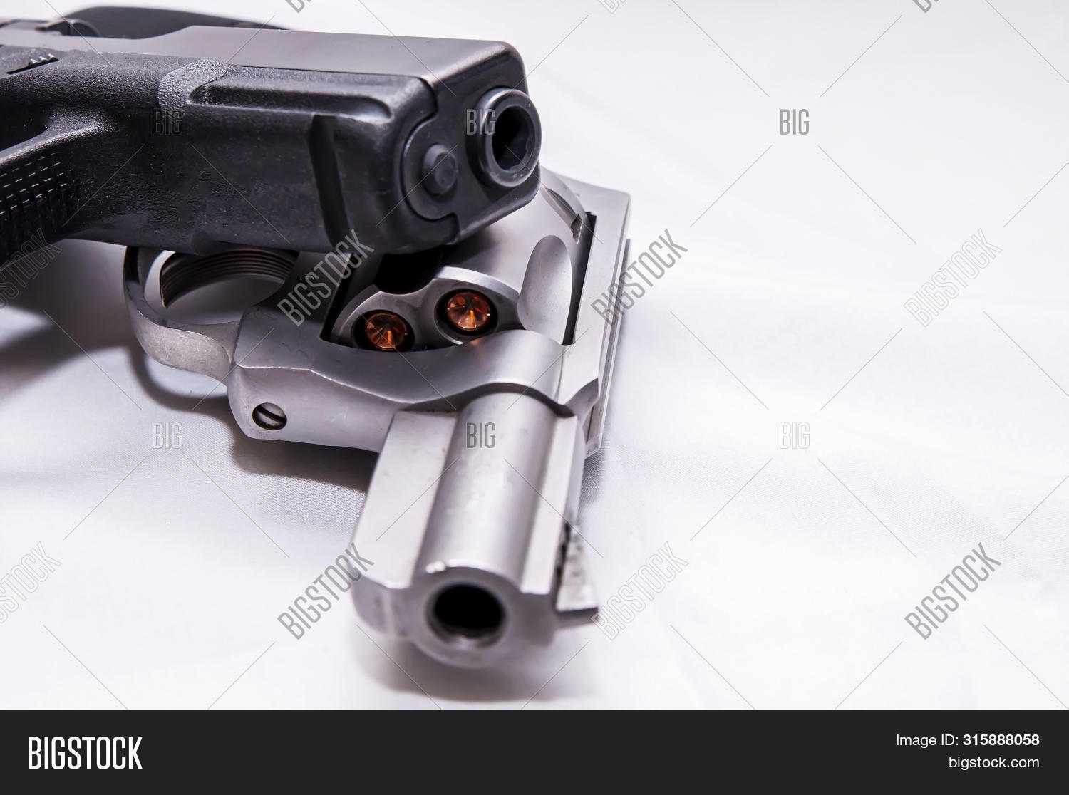Two Handguns, Silver Image & Photo (Free Trial) | Bigstock