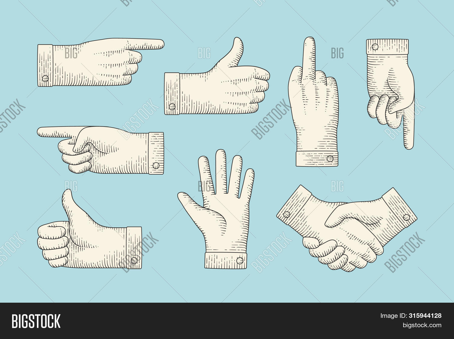 Set Vintage Drawing Image & Photo (Free Trial) | Bigstock