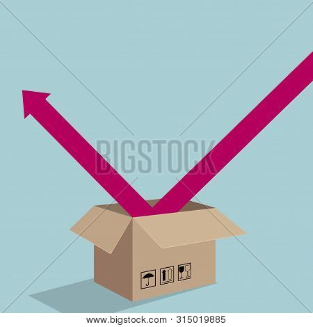 Carton Arrow Symbol. Vector & Photo (Free Trial) | Bigstock