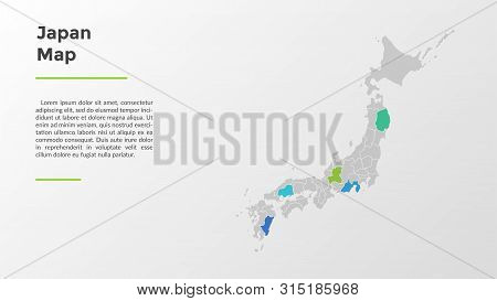 Japan Map Divided Vector & Photo (Free Trial) | Bigstock