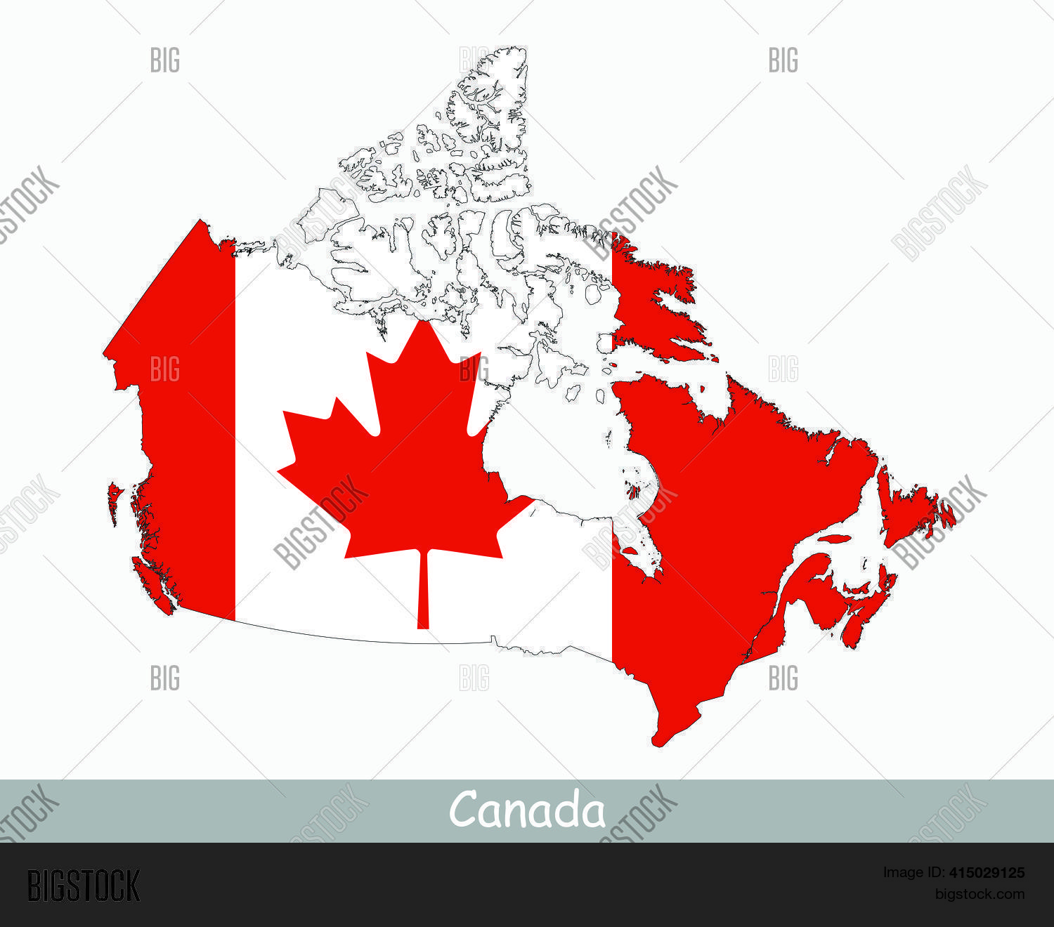Canada Map Flag. Map Vector & Photo (Free Trial) | Bigstock