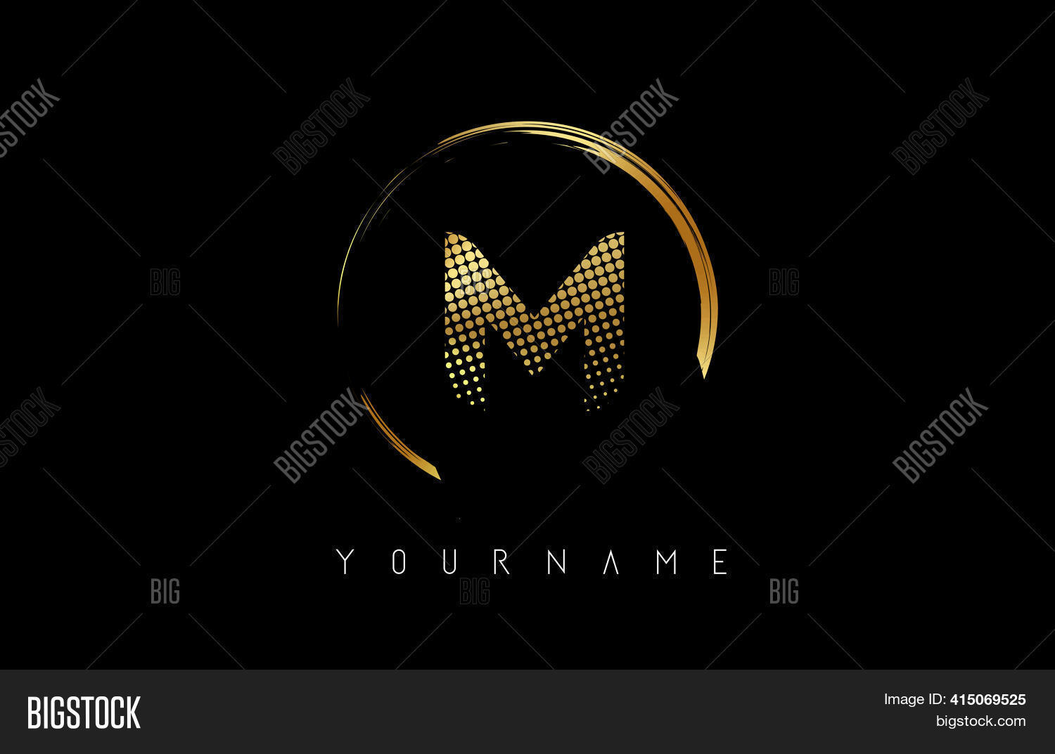 Golden M Letter Logo Vector & Photo (Free Trial) | Bigstock