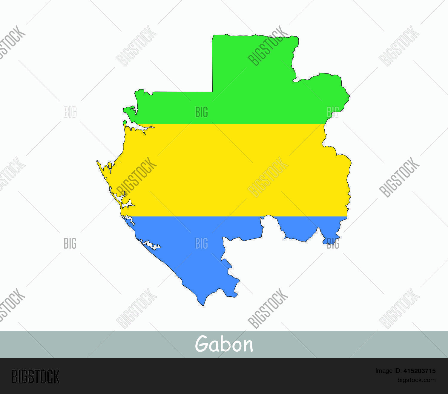 Gabon Map Flag. Vector & Photo (Free Trial) | Bigstock