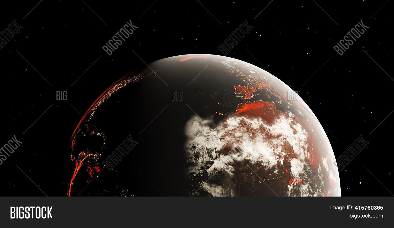Planet Earth On Fire Image & Photo (Free Trial) | Bigstock