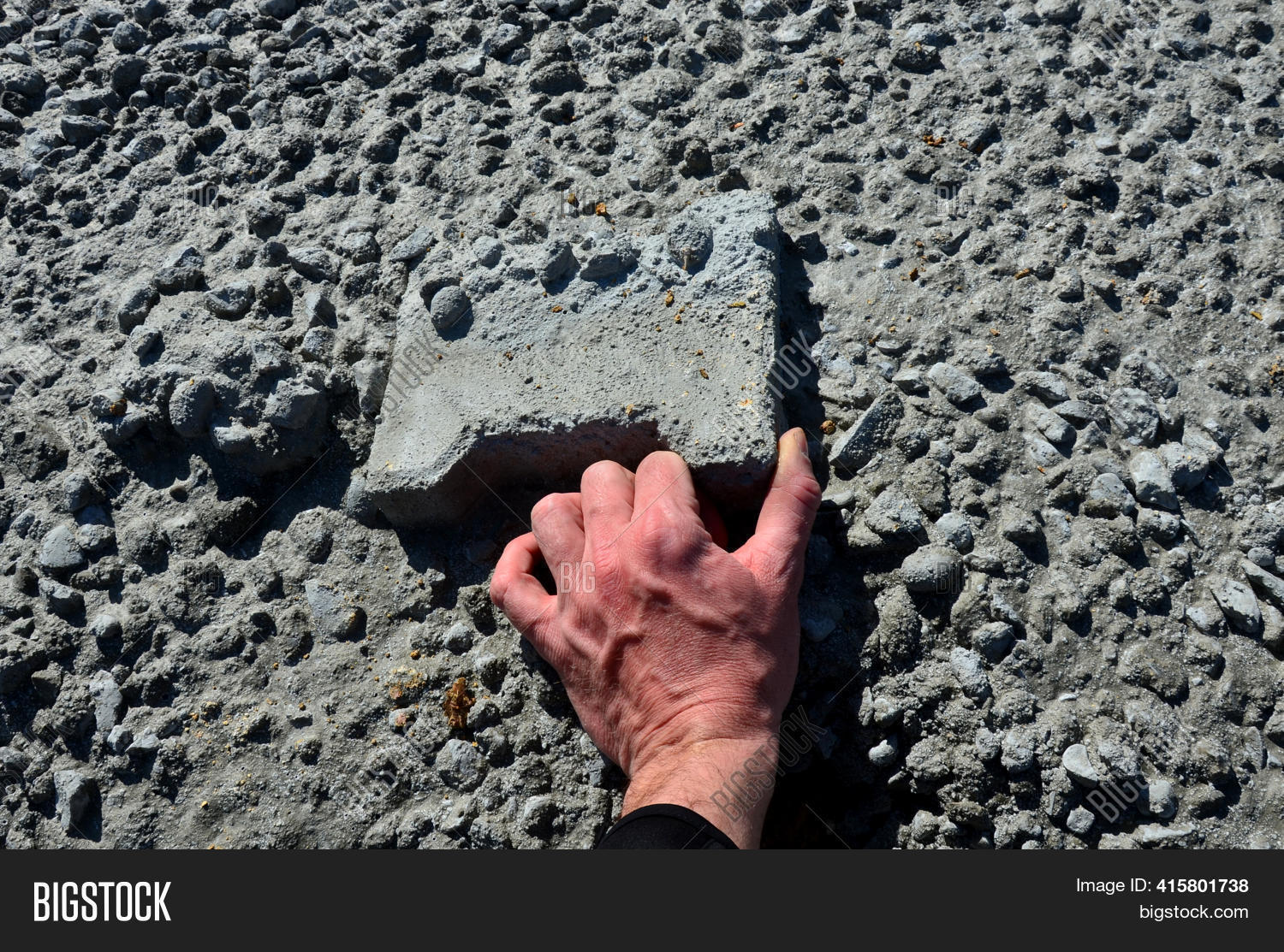 Spilled Concrete On Image & Photo (Free Trial) | Bigstock