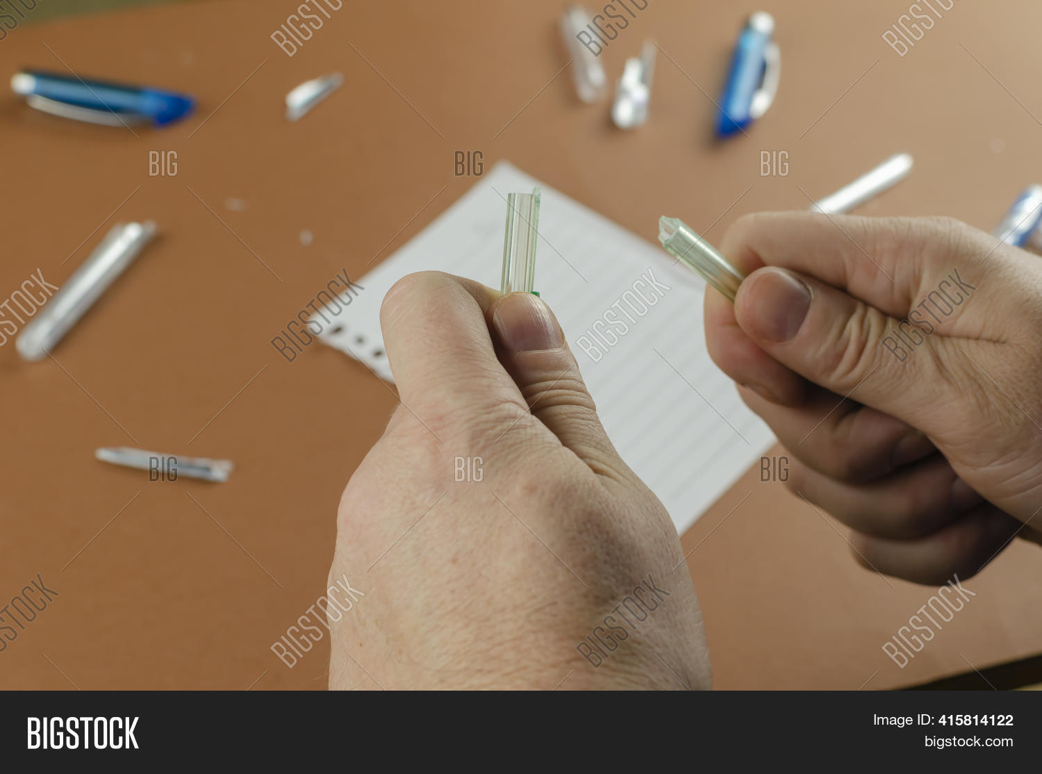 Man Holds Breaks Pen Image & Photo (Free Trial) | Bigstock