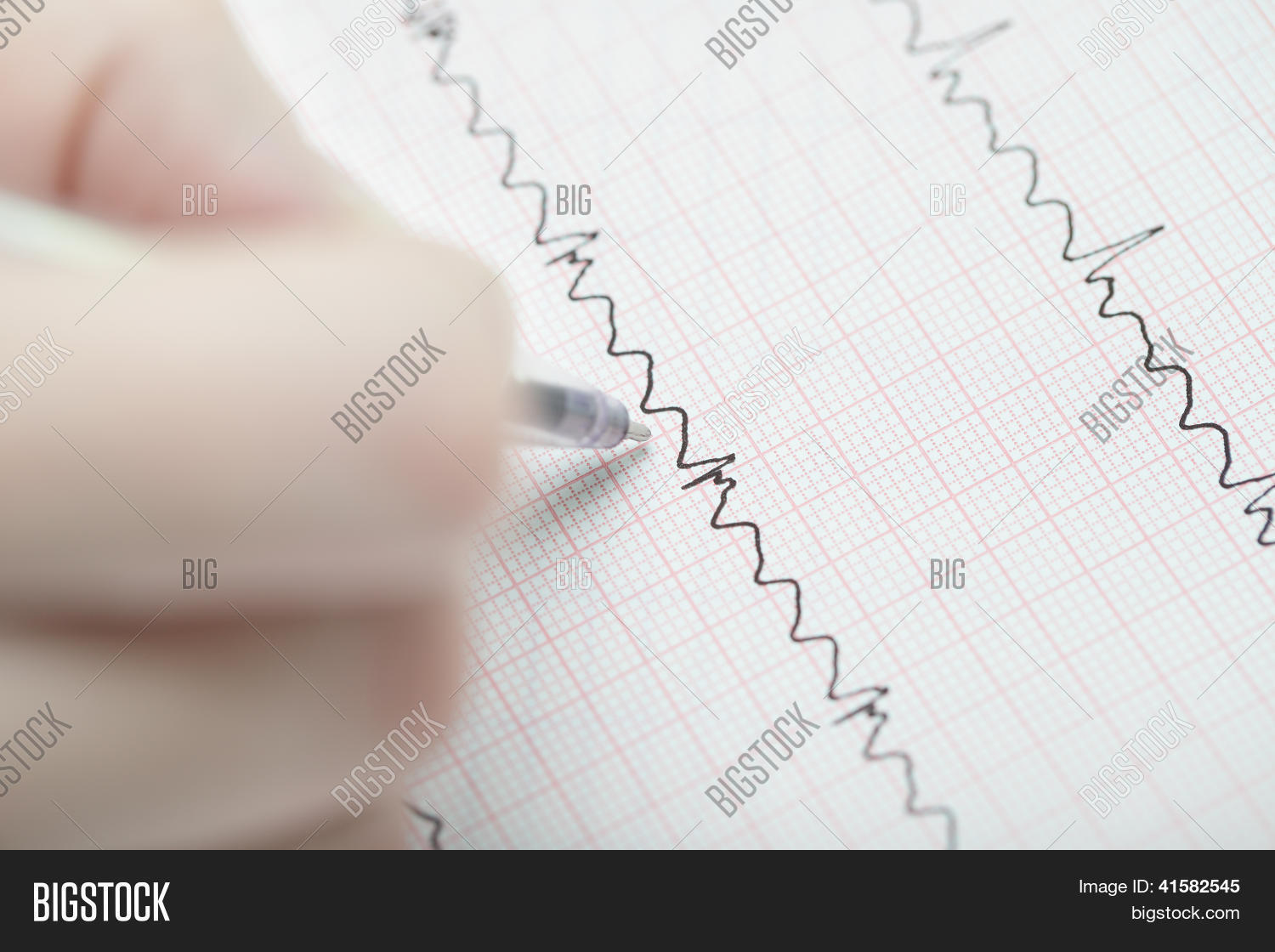 Analyzing Ecg. Hand Image & Photo (Free Trial) | Bigstock