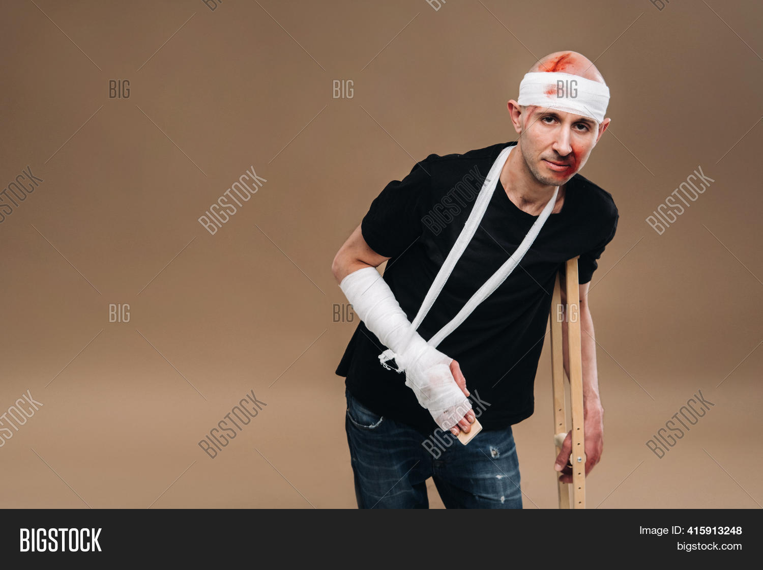 Battered Man Bandaged Image & Photo (Free Trial) | Bigstock