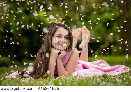 Spring Girl. Beautiful Image & Photo (Free Trial) | Bigstock