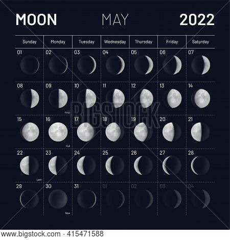 May Moon Phases Vector & Photo (Free Trial) | Bigstock
