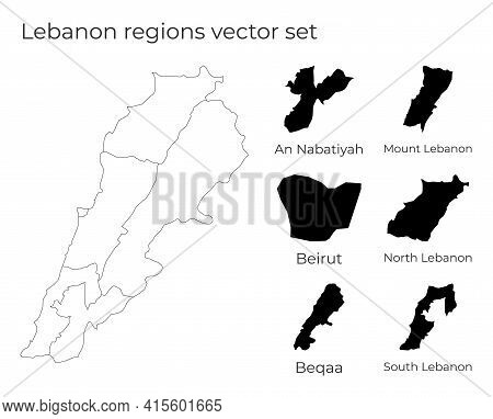 Lebanon Map Shapes Vector & Photo (Free Trial) | Bigstock