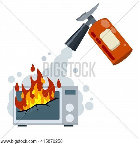 Cartoon Fire Warnign