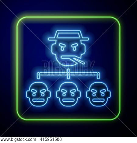 Glowing Neon Mafia Vector & Photo (Free Trial) | Bigstock