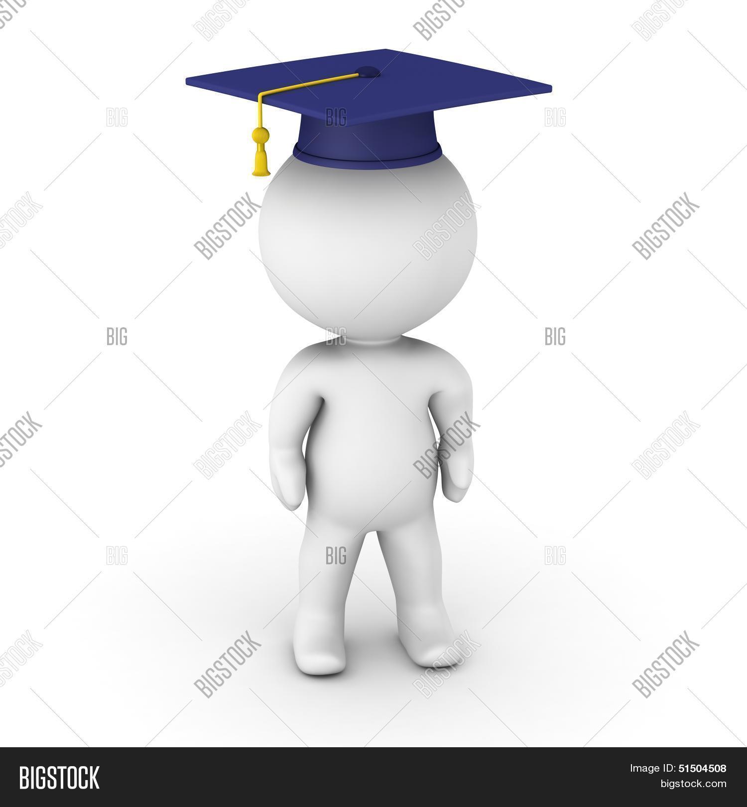 3D Man Graduation Hat Image & Photo (Free Trial) | Bigstock