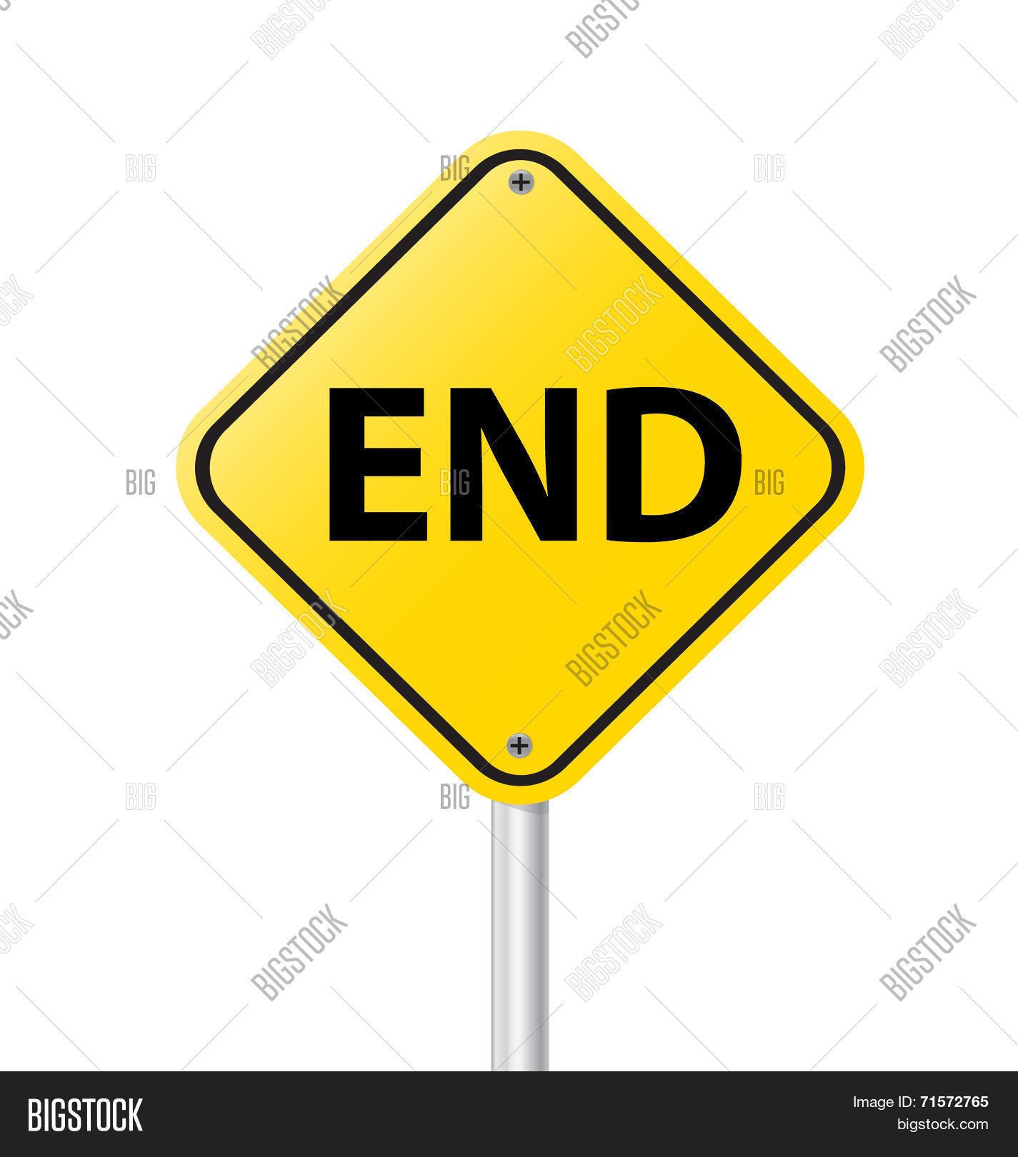 End Warning Sign Vector & Photo (Free Trial) | Bigstock