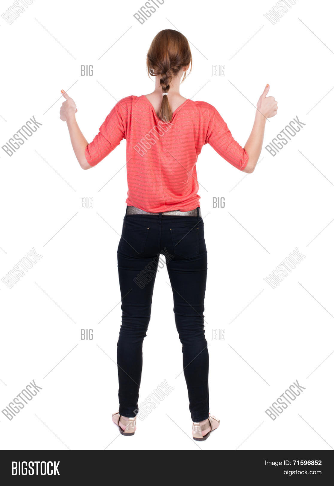 Back View Woman Thumbs Image & Photo (Free Trial) | Bigstock