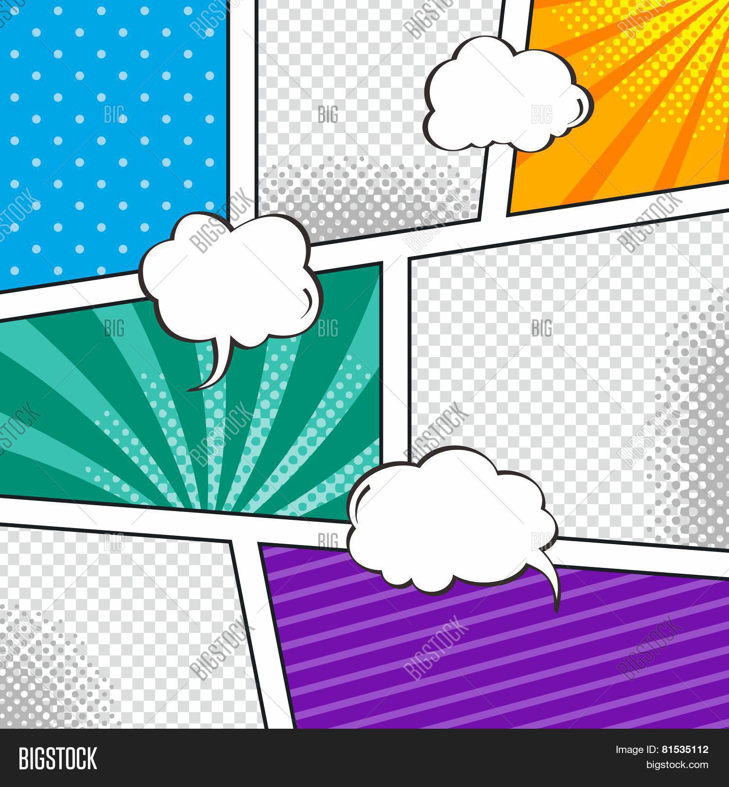 Comic Template Art Vector & Photo (Free Trial) | Bigstock