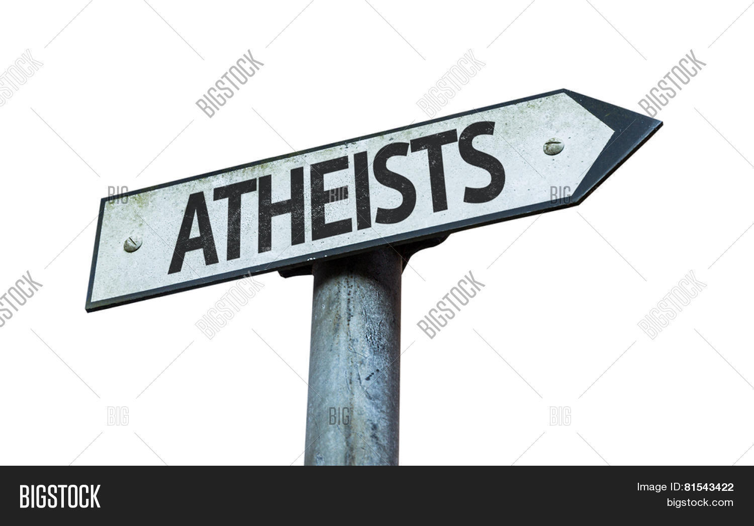 Atheists Sign Isolated Image & Photo (Free Trial) | Bigstock