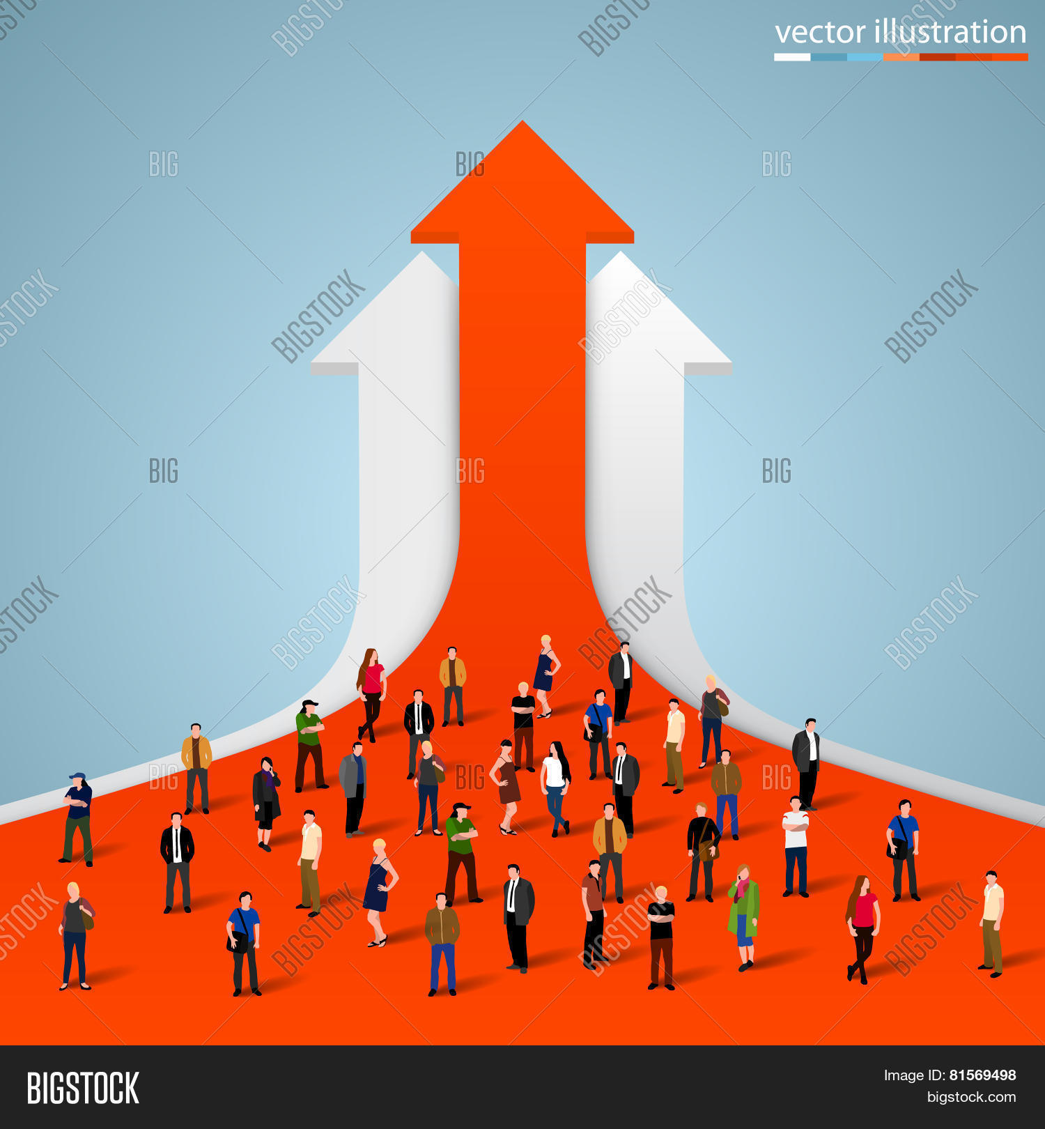 People Crowd On Graph Vector & Photo (Free Trial) | Bigstock