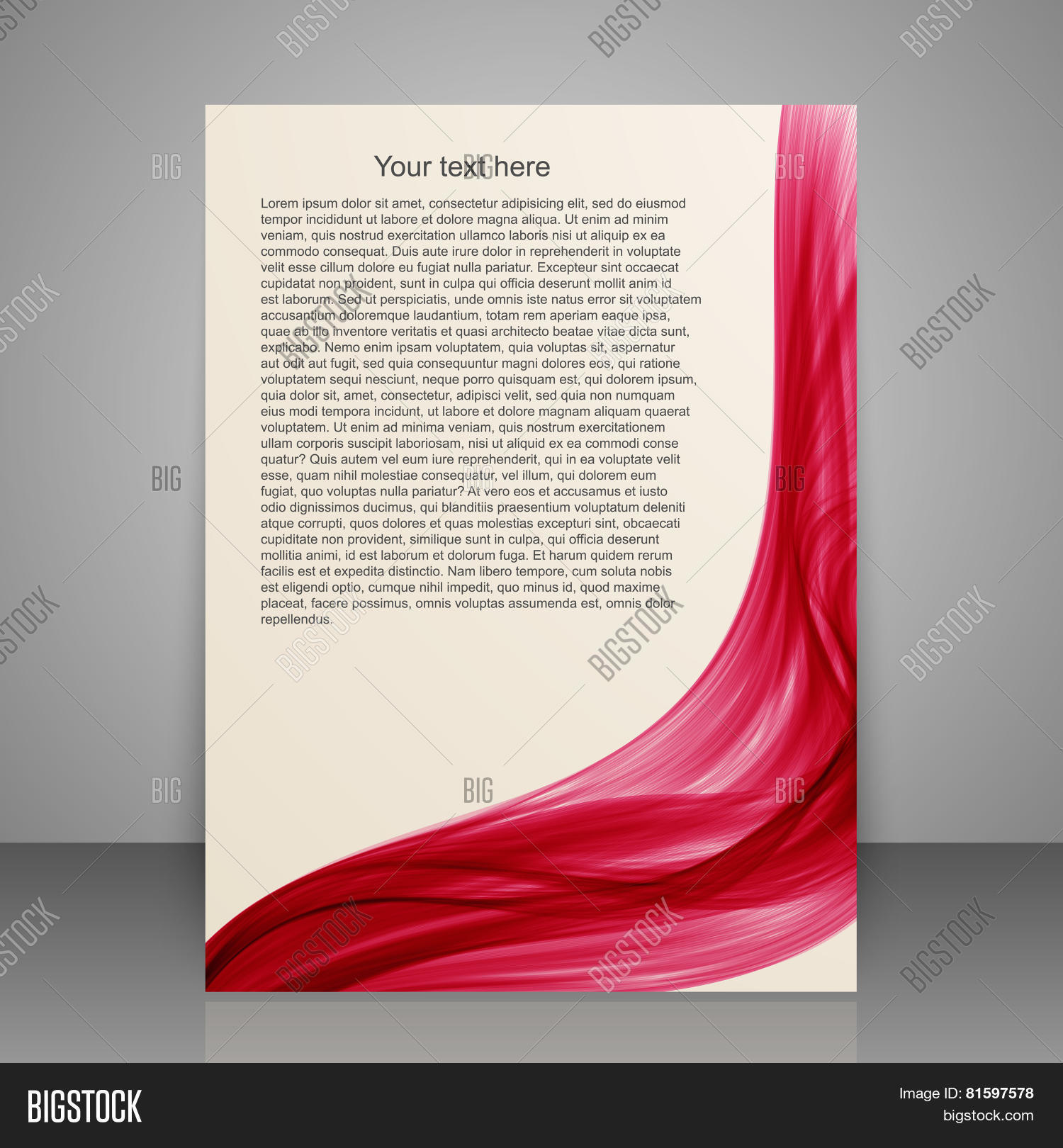 Paper Flyer Template Vector & Photo (Free Trial) | Bigstock