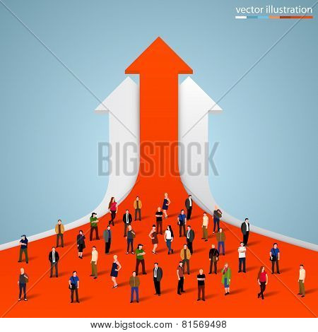 People Crowd On Graph Vector & Photo (Free Trial) | Bigstock