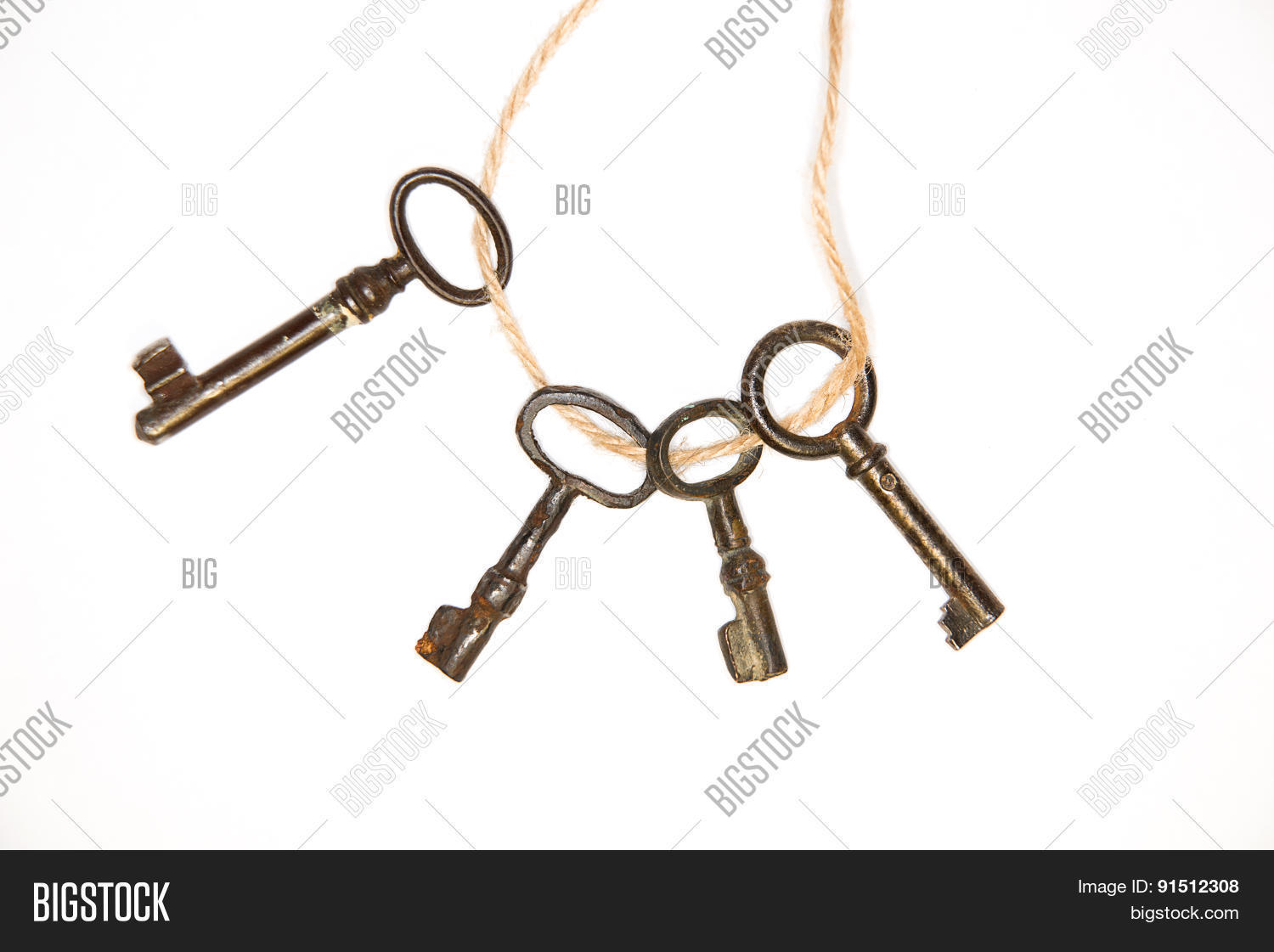 Vintage Keys On Rope Image & Photo (Free Trial) | Bigstock