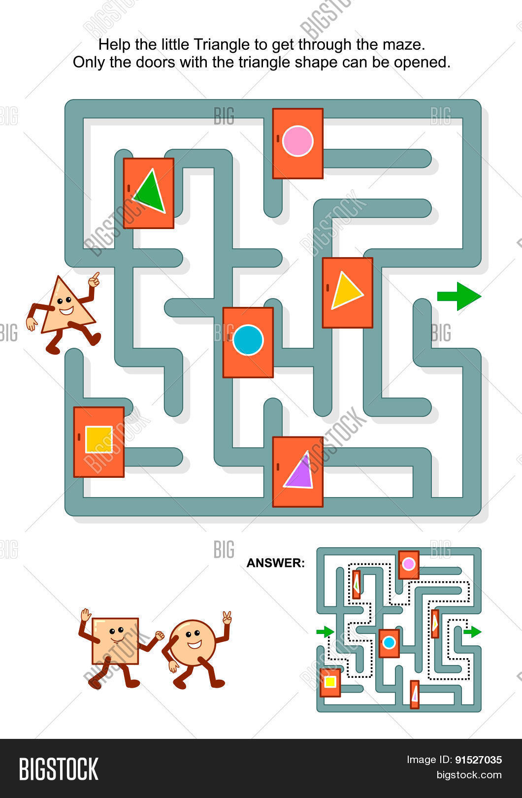 Maze Game Triangle Vector & Photo (Free Trial) | Bigstock