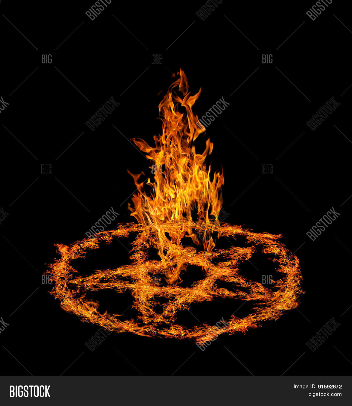 Orange Flame Pentagram Image & Photo (Free Trial) | Bigstock