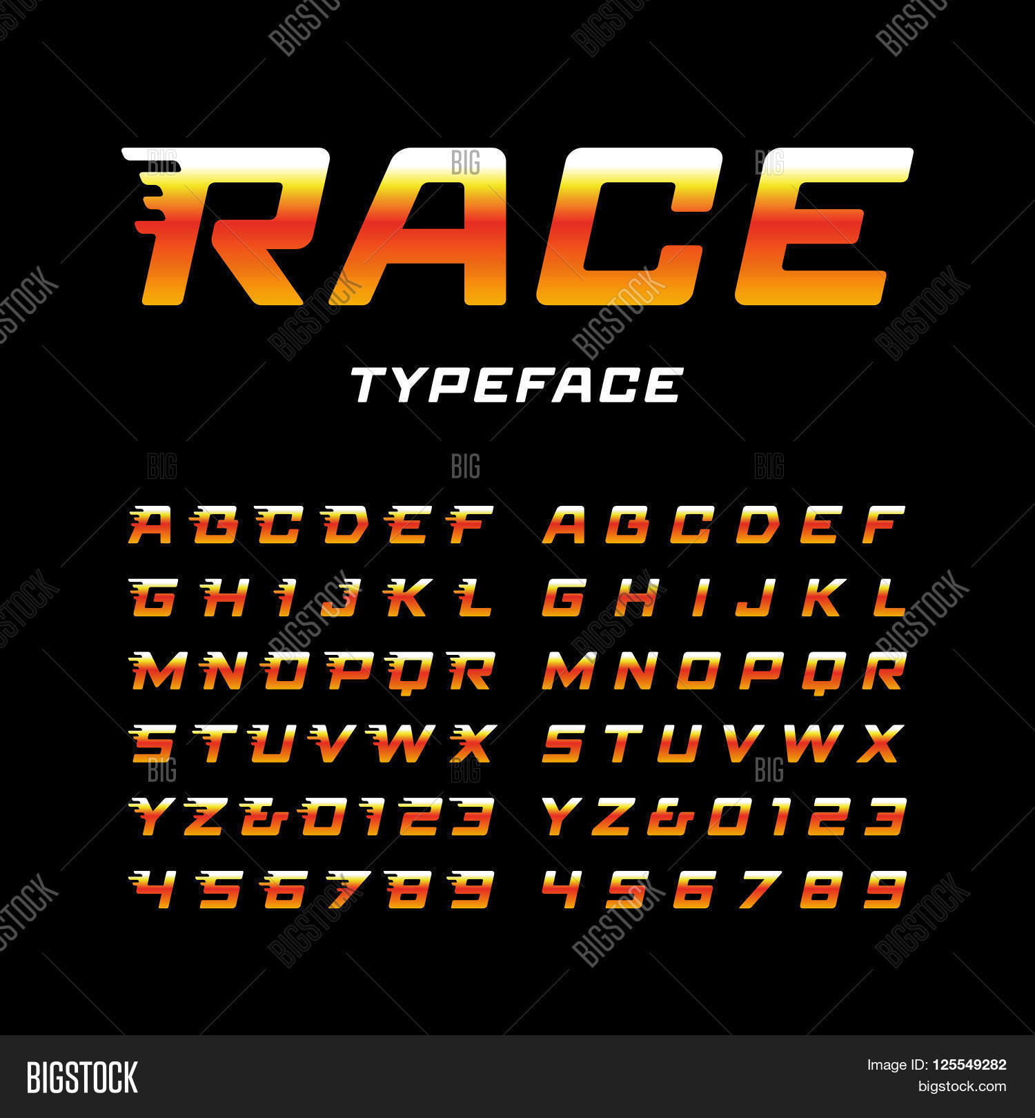 Sport Font. Vector Vector & Photo (Free Trial) | Bigstock