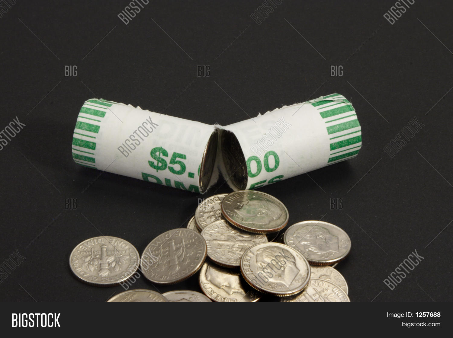Broken Roll Dimes Image & Photo (Free Trial) | Bigstock