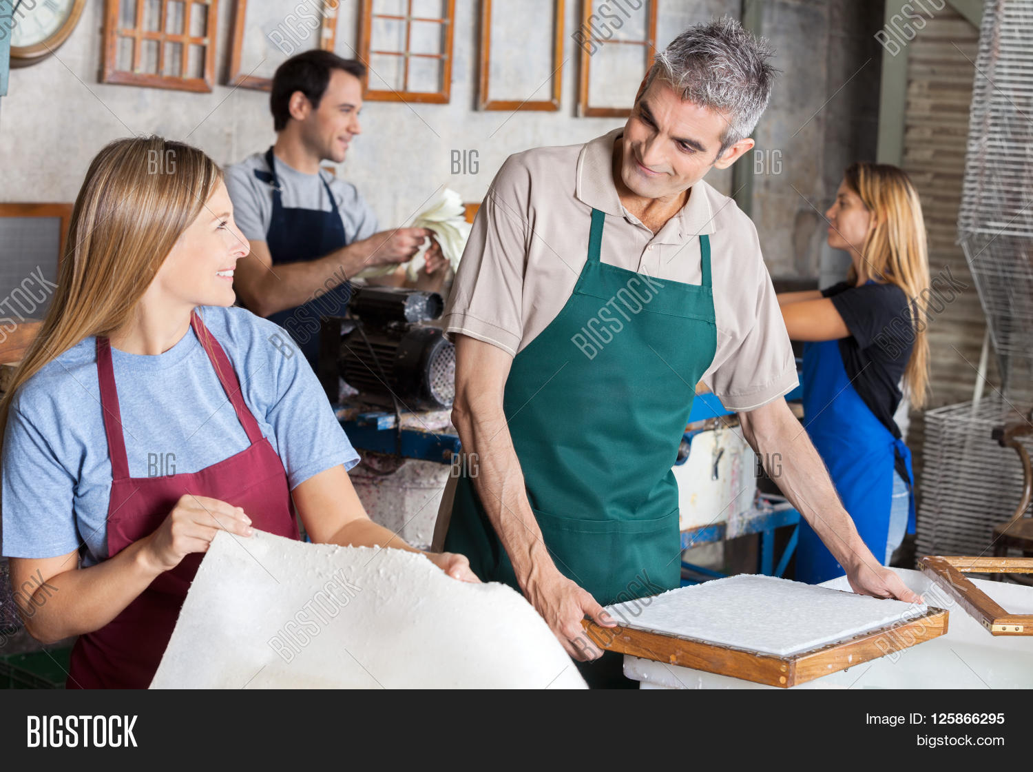 Workers Making Papers Image & Photo (Free Trial) | Bigstock