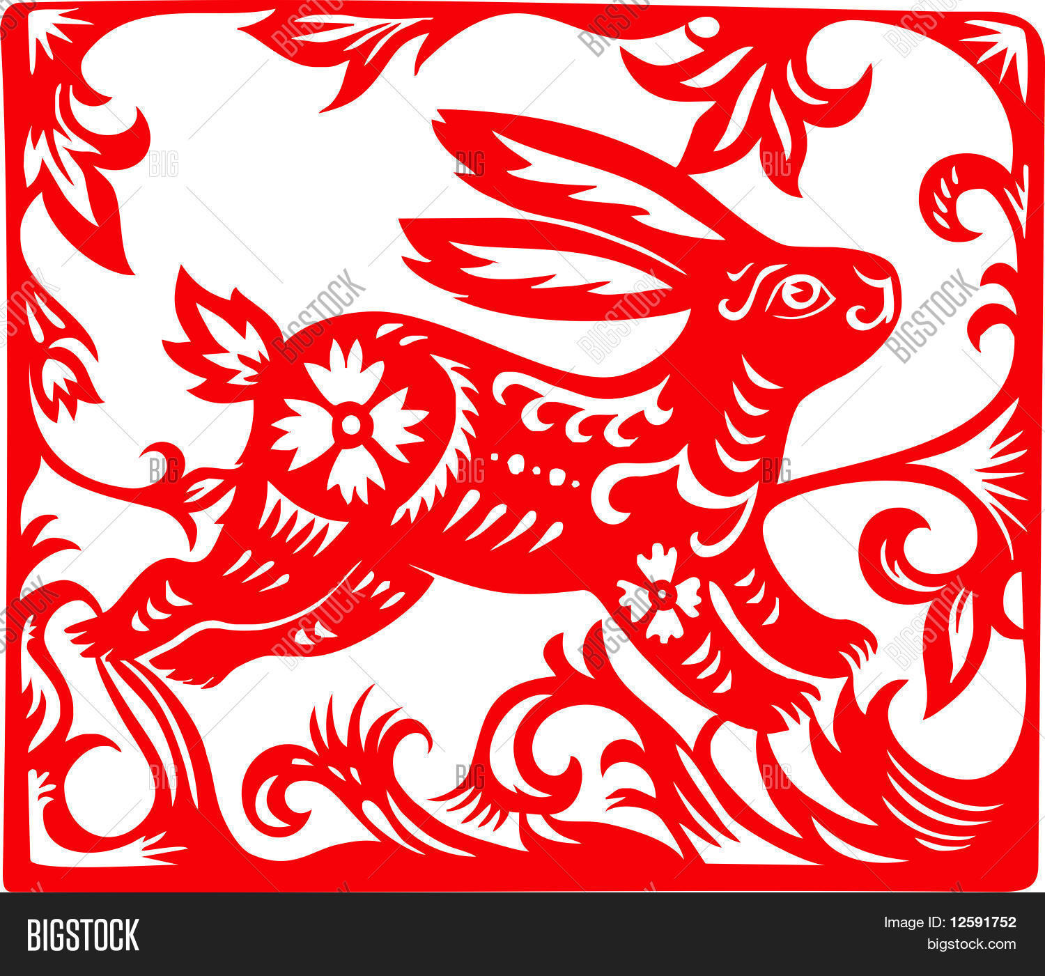 Chinese Zodiac Rabbit Vector & Photo (Free Trial) | Bigstock