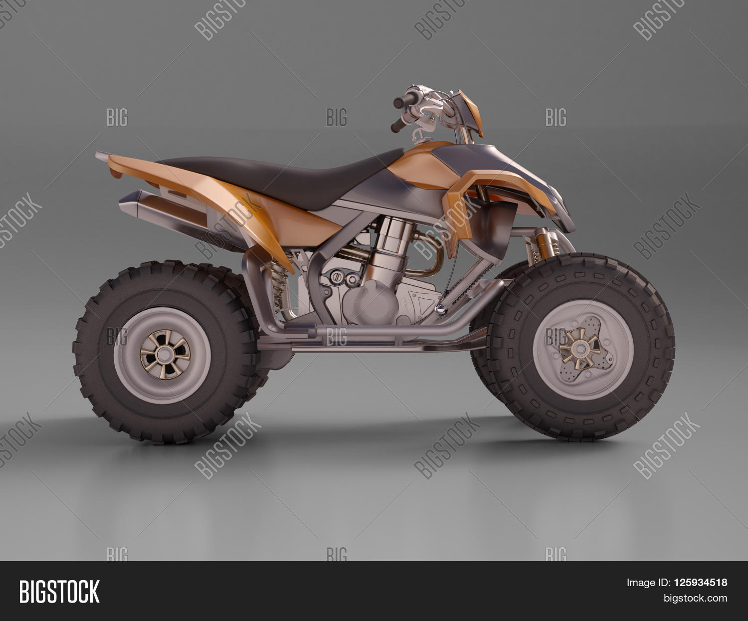 3D Rendering. ATV Quad Image & Photo (Free Trial) | Bigstock