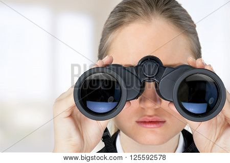 Girl Looking Into Image & Photo (Free Trial) | Bigstock
