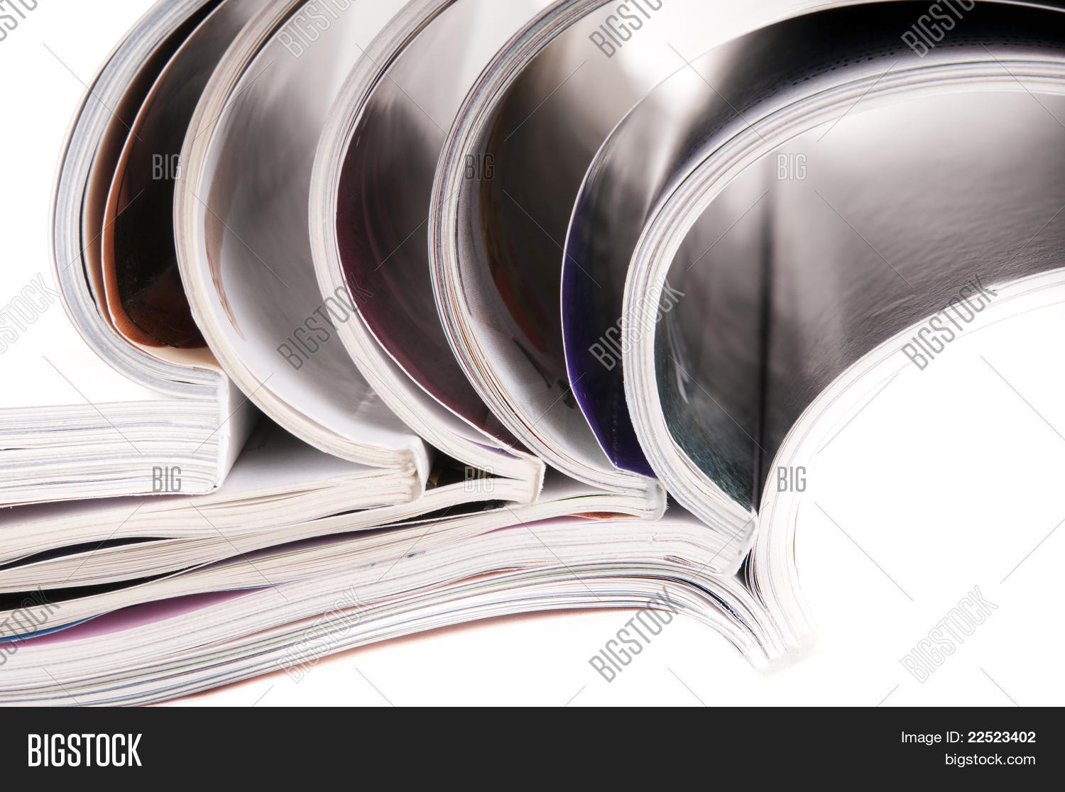 Pile Magazines Bending Image & Photo (Free Trial) | Bigstock