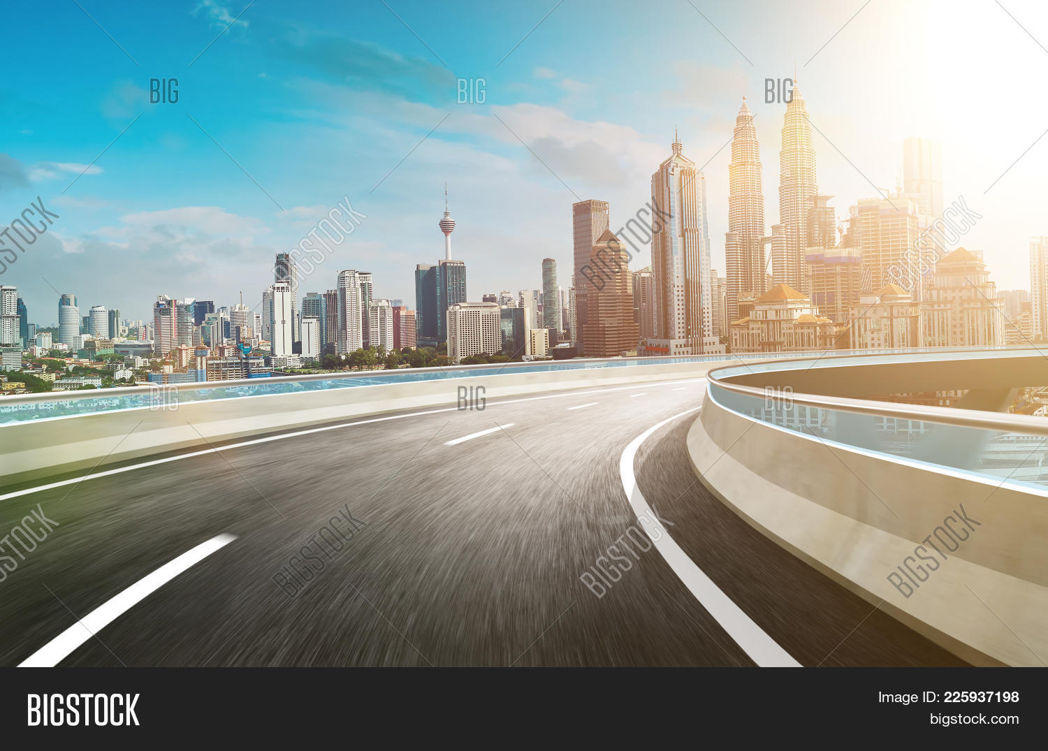 City Street Scene Side View