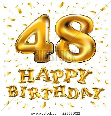 Golden Number 48 Vector & Photo (Free Trial) | Bigstock