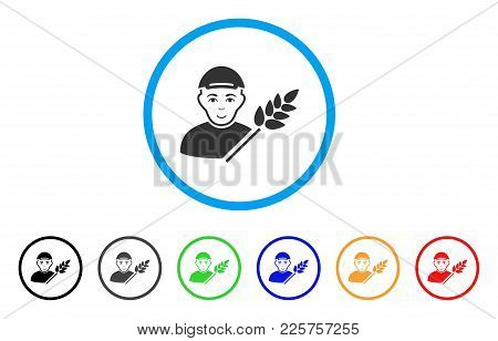 Rice Farmer Rounded Vector & Photo (Free Trial) | Bigstock