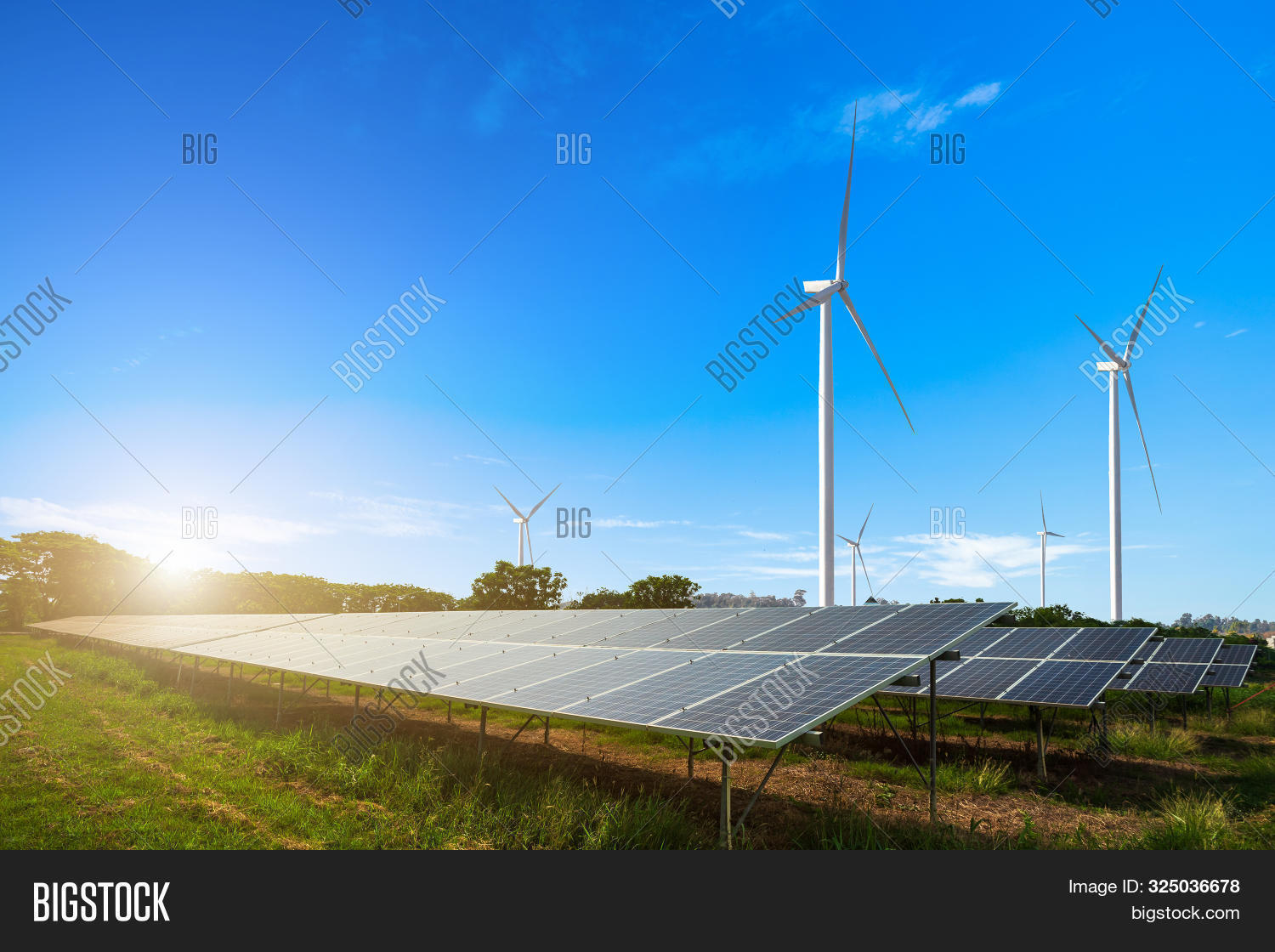 Solar Panels Wind Image & Photo (Free Trial) | Bigstock