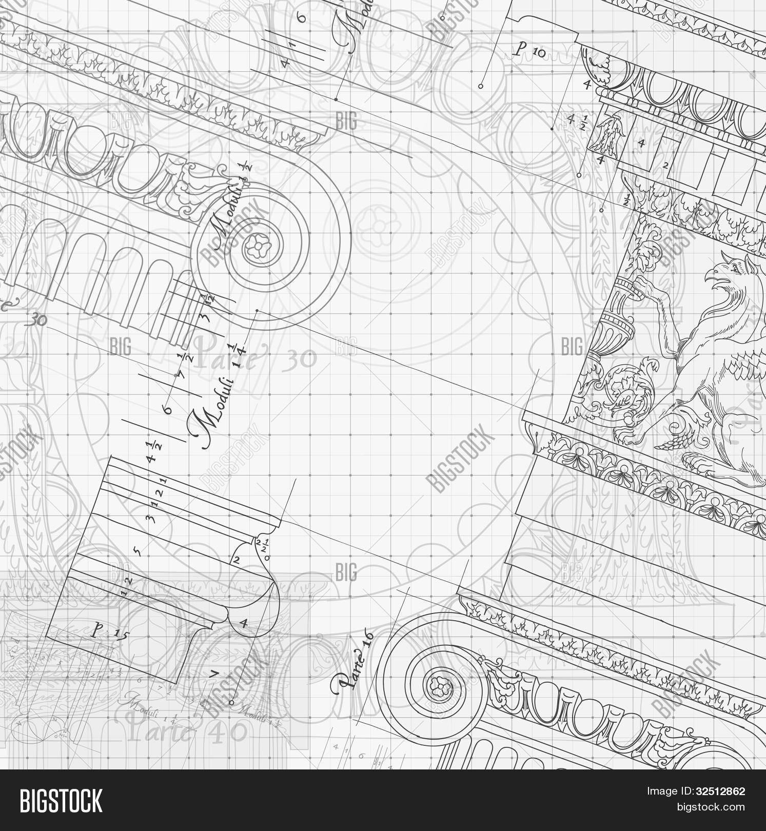 Blueprint - Hand Draw Image & Photo (Free Trial) | Bigstock