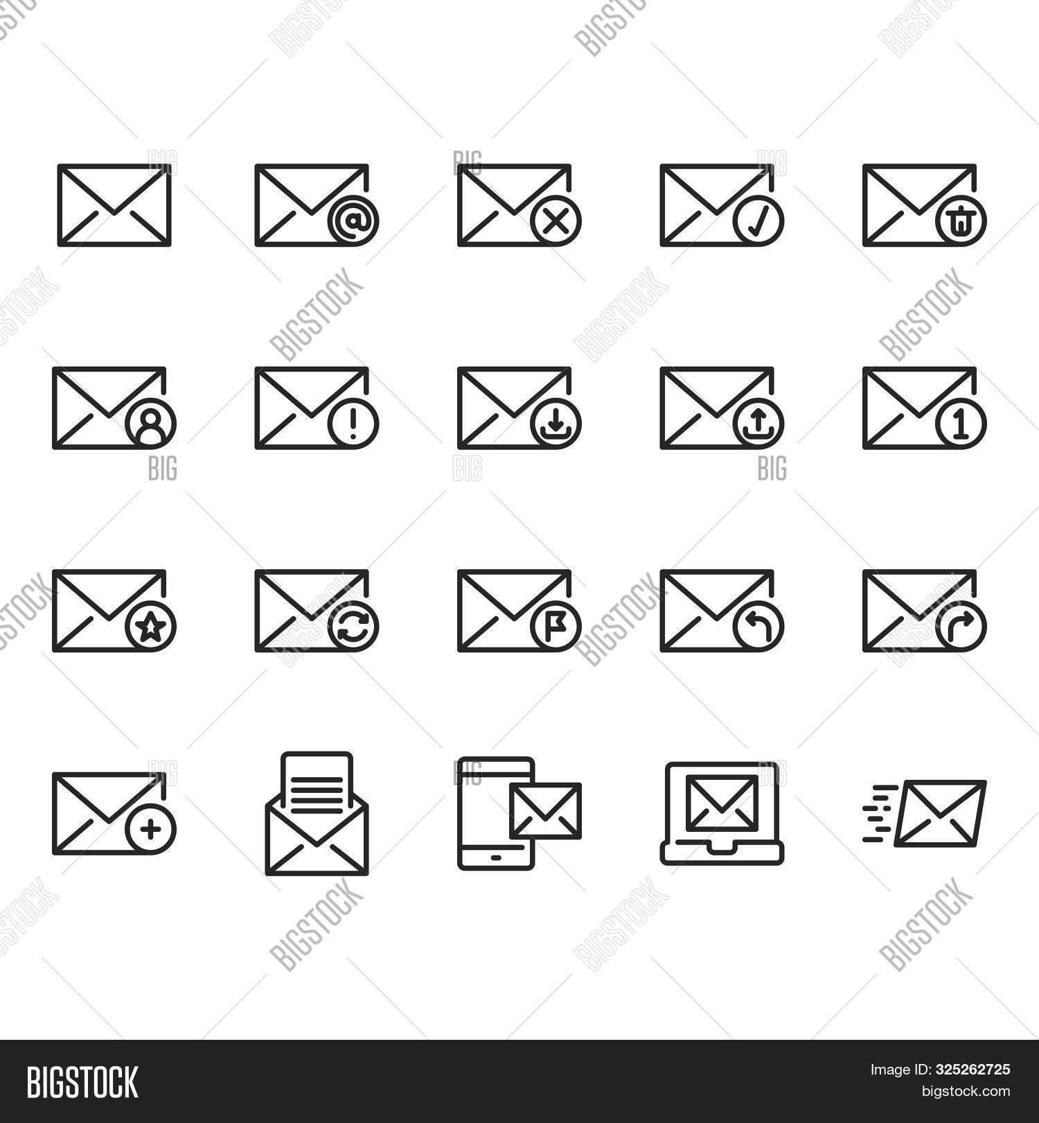 Email Simple Outline Vector & Photo (Free Trial) | Bigstock