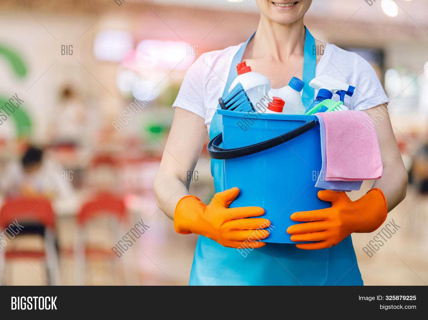 Cleaning Lady Standing Image & Photo (Free Trial) | Bigstock