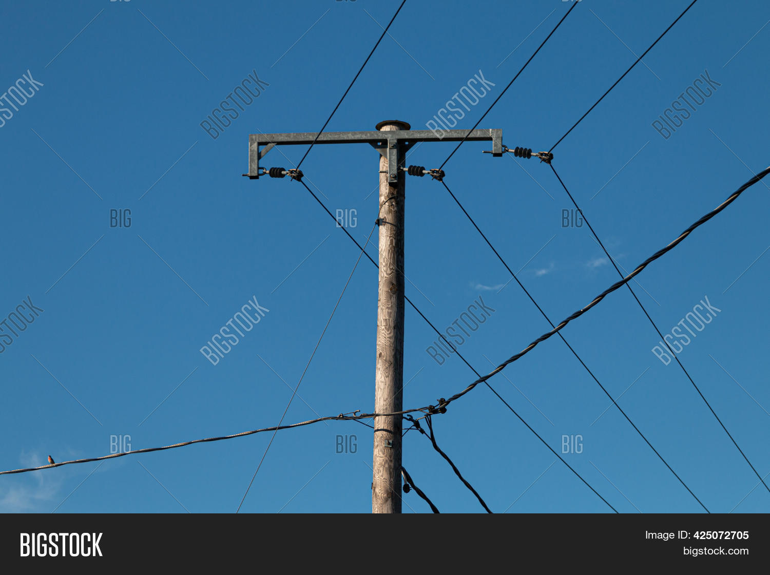 Wooden Electric Poles Image & Photo (Free Trial) | Bigstock