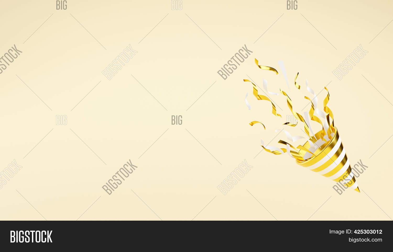 Golden Party Popper Image & Photo (Free Trial) | Bigstock