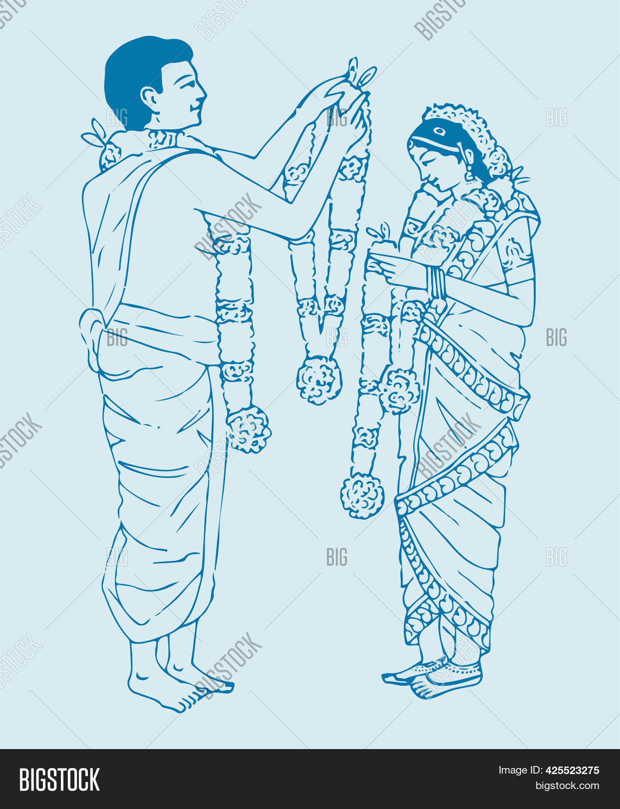 Sketch Indian Wedding Image & Photo (Free Trial) | Bigstock