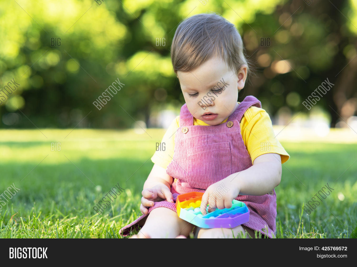 Happy Kid Playing Pop Image & Photo (Free Trial) | Bigstock
