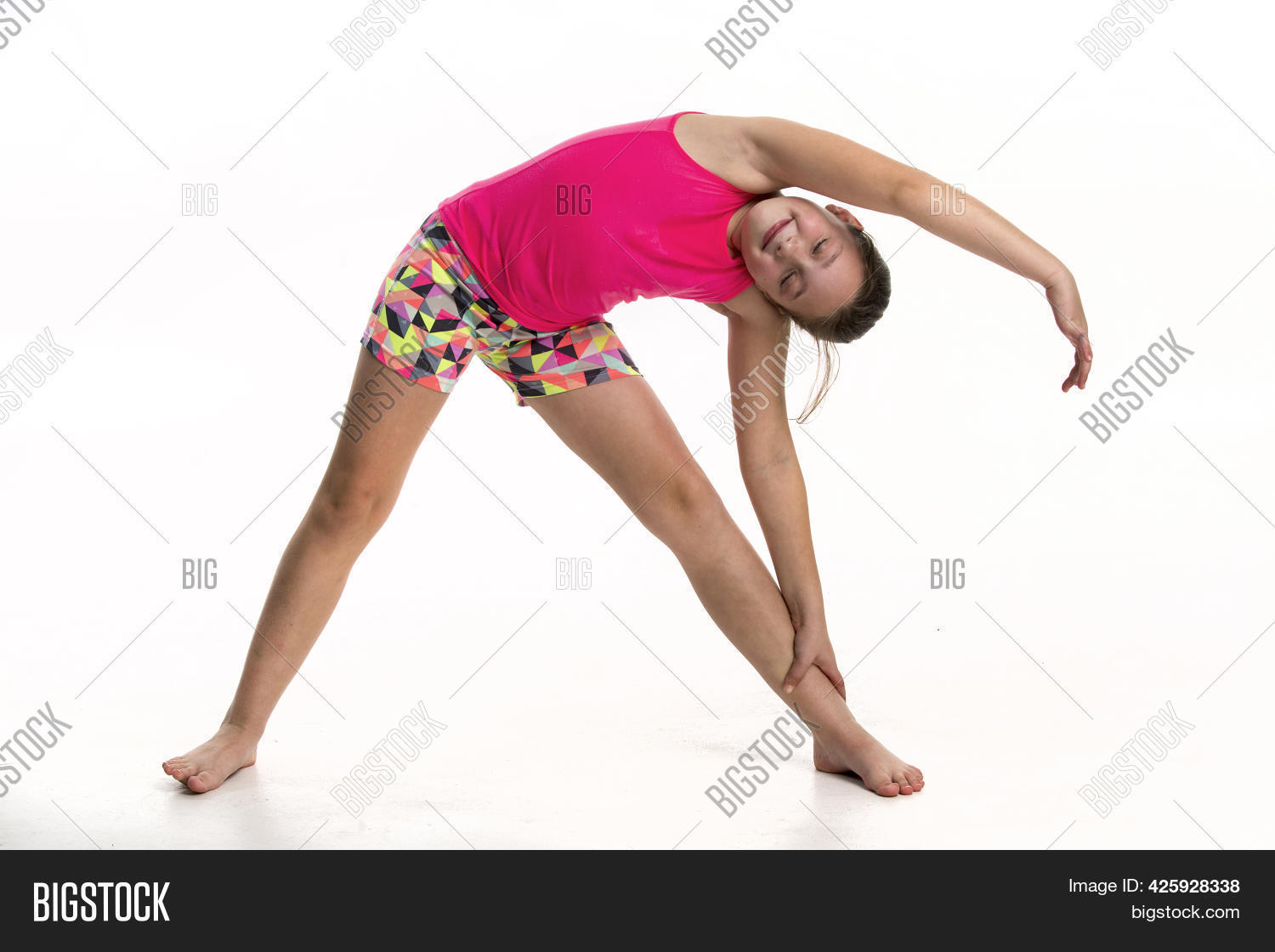 Tween Girl Doing Side Image & Photo (Free Trial) | Bigstock