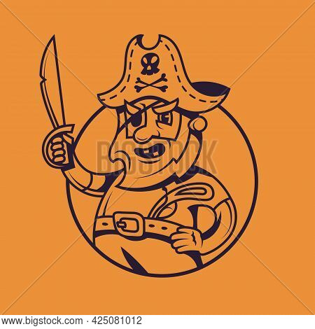 One Eyed Ship Captain Vector & Photo (Free Trial) | Bigstock