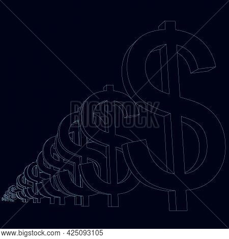 Outline Dollar Signs Vector & Photo (Free Trial) | Bigstock