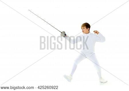 Fencer Boy Practicing Image & Photo (Free Trial) | Bigstock